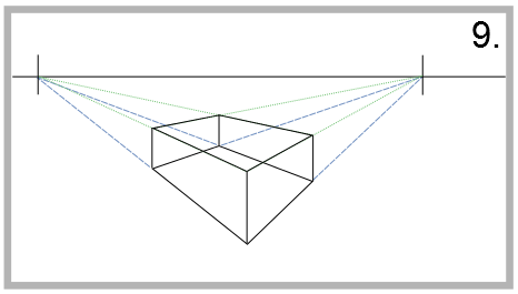 How to draw in two-point perspective